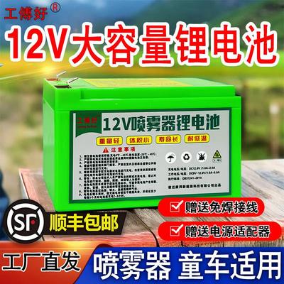 喷雾器锂电池12v大容量揹负式电动农用喷药机专用蓄电瓶配件大全