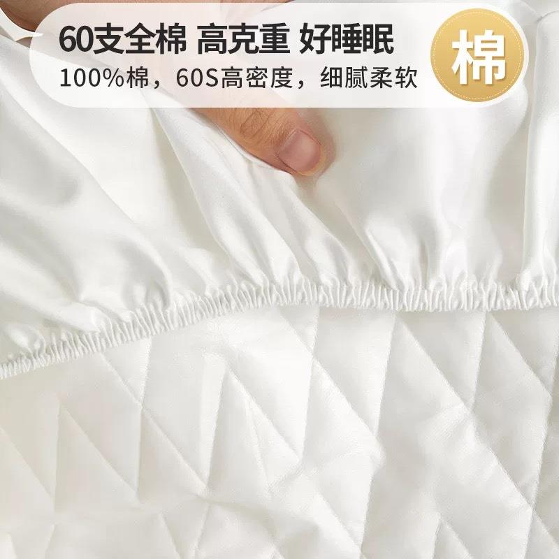 60支笠a类套纯棉抗菌大豆夹头等舱棉床笠单件防水床罩床防尘护罩