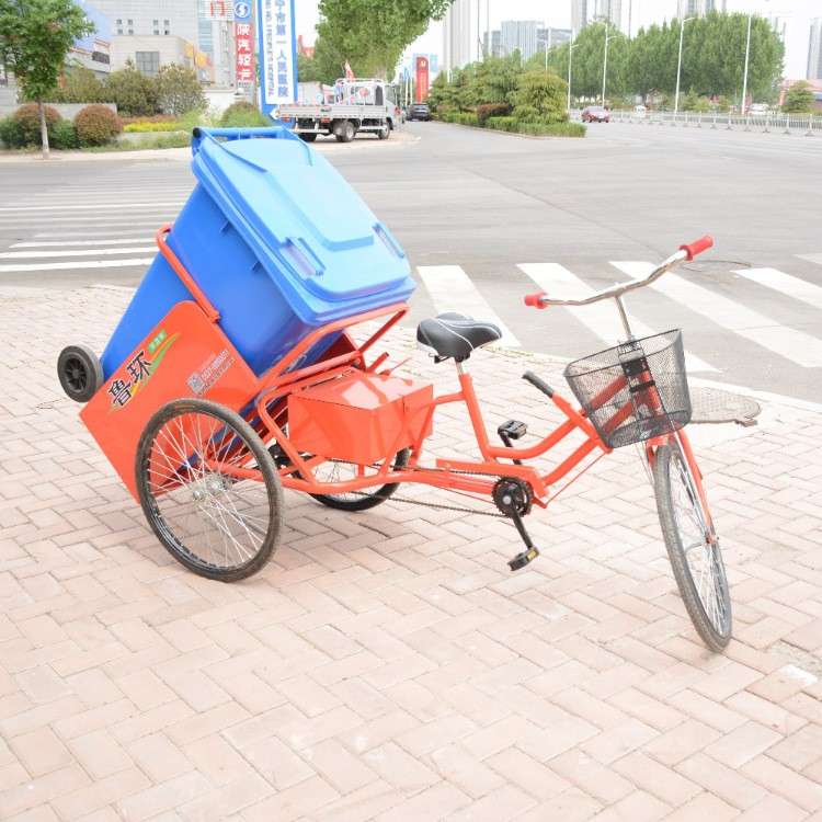 踏环卫三轮车人力手车保洁三轮车ULV推街脚圾道清扫垃车