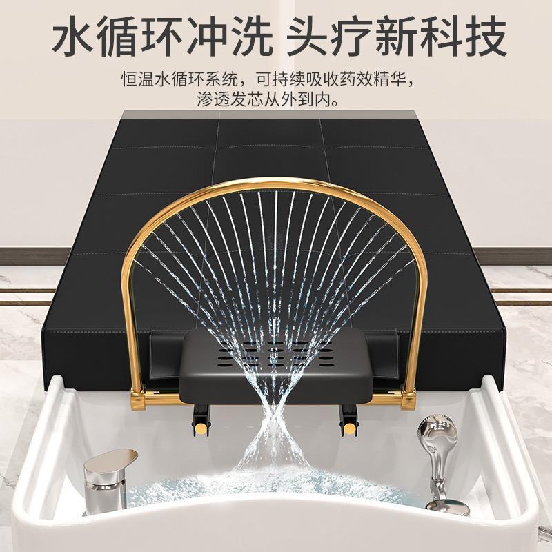 跨境按摩洗头床发廊专用多功能泰式熏蒸头疗床恒温水循环艾灸床