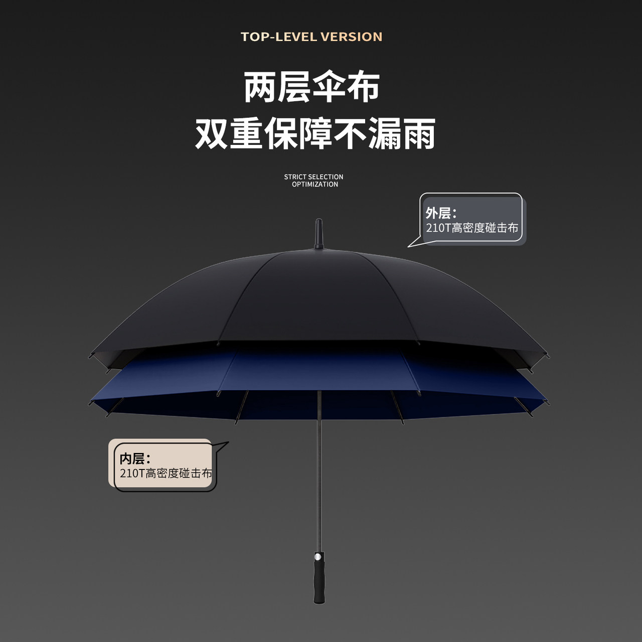 自动大雨伞长柄男大号加固加厚双三人超大号暴风雨专用伞晴雨两用