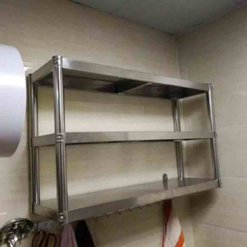 厨房架3可挂墙架不锈钢置物架托壁挂式2上吊架调味架饭店架子