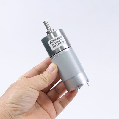 微型直流减速电机JGB37-555低速调慢速减速12v24伏电动机马达小型