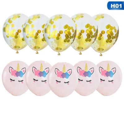 极速10 Pcs/set Cute Unicorn Party Balloons BirQthday Baloon