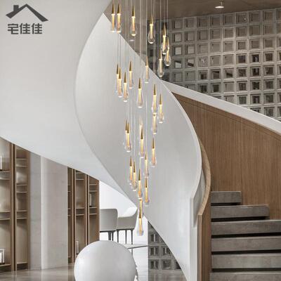 楼梯TM-61394吊灯长吊灯简约家用复式跃楼别墅代样板旋转层后现房