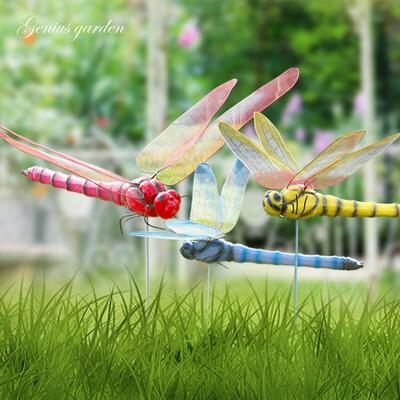 户外虫花园庭院仿真昆蜻BEH小蜓树脂雕塑摆件园林景装观公园水池