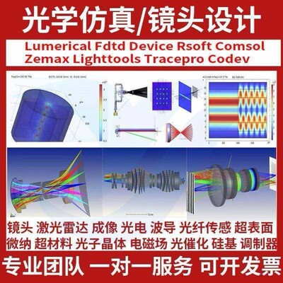 代做 光学仿真设计 comsol fdtd rsoft cst lumerical optisystem
