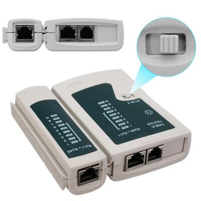 极速Profesesional Network Cable Tester RJ45 RJ11 CAT6 LAN Ca