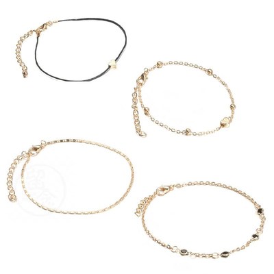 极速。Jewelry fashmion love rope wearing black Turquoise 4-p