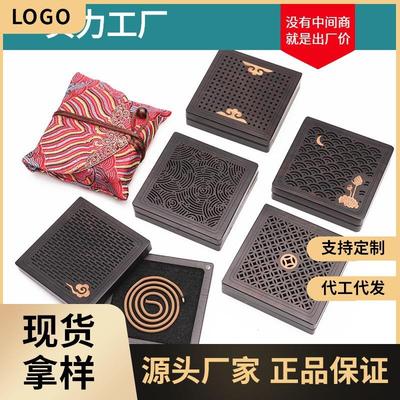 2025黑檀木香炉整木雕刻礼佛禅意手工工艺家居装饰熏香器具沉香盒