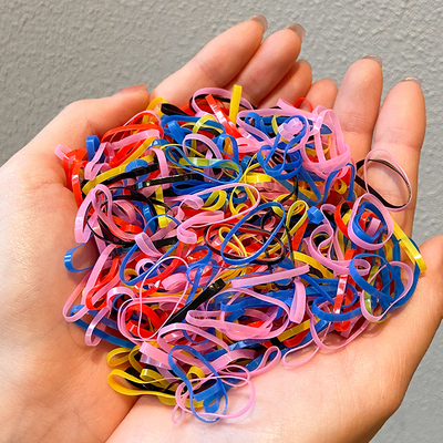 极速One-time rubber band black highE elastic hair bands hair