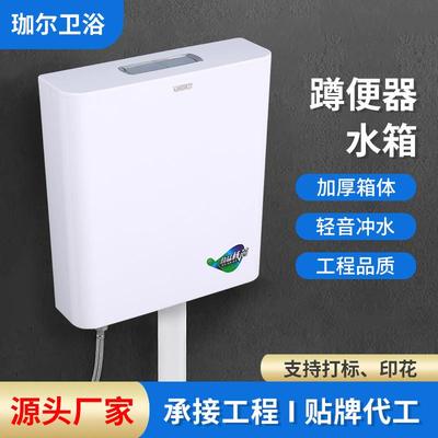 卫生间蹲便器蹲厕水箱节能冲力加厚挂墙厕所冲水箱家用马桶抽水箱