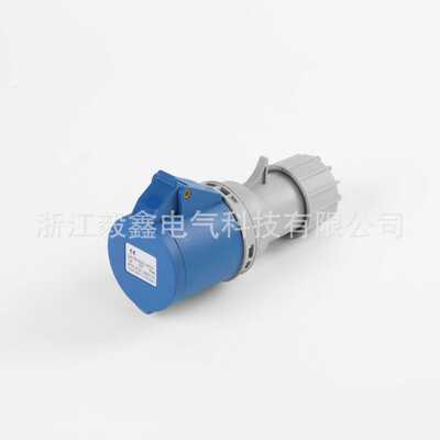 3芯16A 工业防水耦合器航空插座临时用电单项三线IP44 213N