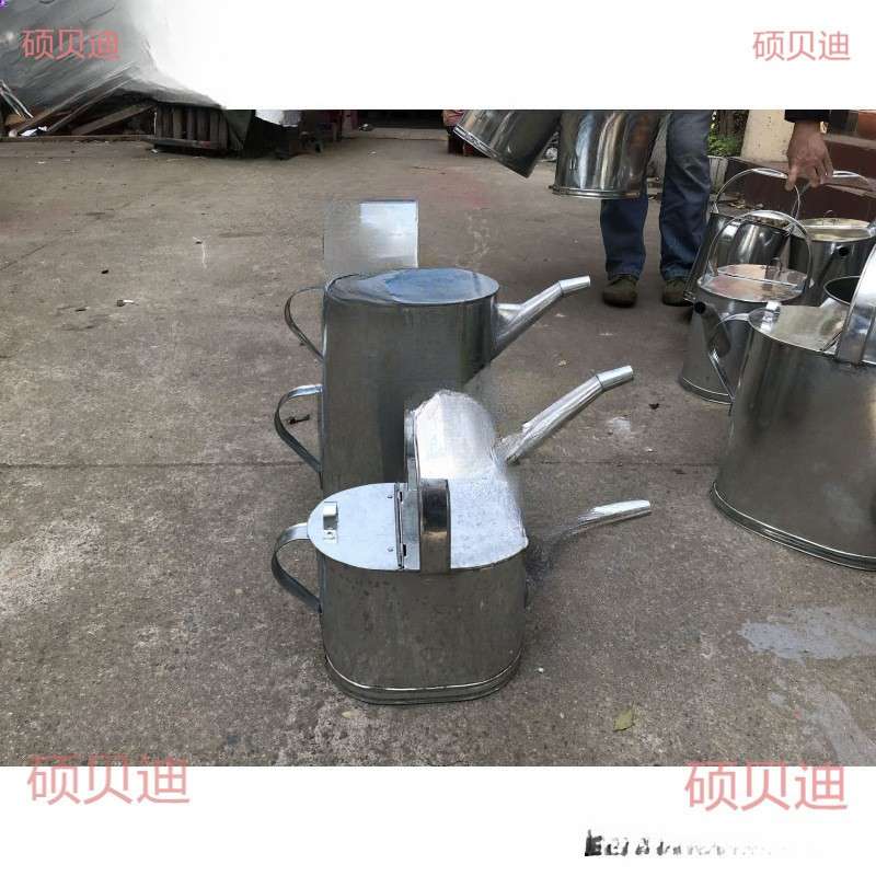 加油备用装YYR油油壶带桶长嘴油桶白铁皮纯手工制作其他不锈盖钢