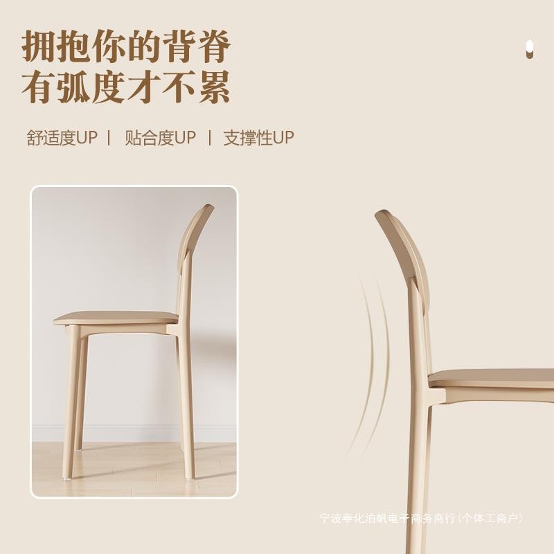 家用加厚塑料餐椅餐商桌休凳闲吃饭椅子网红WEK现代约简餐厅用子