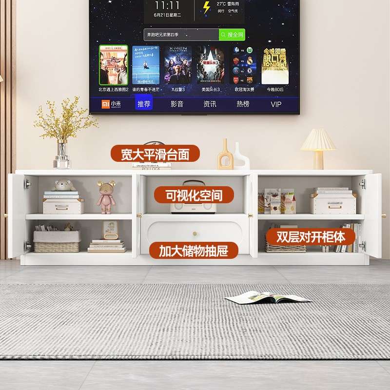 美式柜轻奢实木电视落地几电柜视柜组合定制套装地柜酒茶柜家用客
