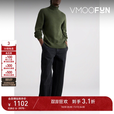 【D11折扣】Officine Generale 男秋宽松绵羊毛打底衫毛衣