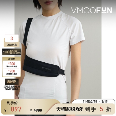 HYEIN SEO春夏女士软壳面料边饰棉质混纺平纹布T恤