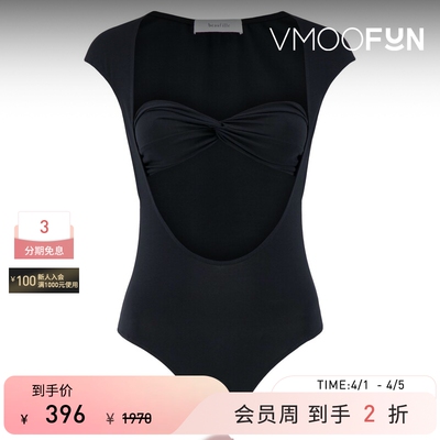 BEAUFILLE 夏季女黑色塑身连体衣