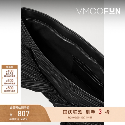 【礼物】Cult Gaia女蝴蝶结缀饰细褶手拿包