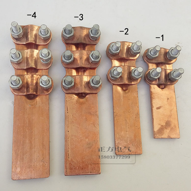 铜设备线夹国标螺栓型紫铜线夹ST-1-2-3-4可打弯打孔镀锡电力金具
