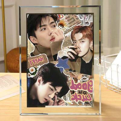 吴世勳周边玻璃相框生日礼品闺蜜礼物韩版照片创意摆台EXO送同学