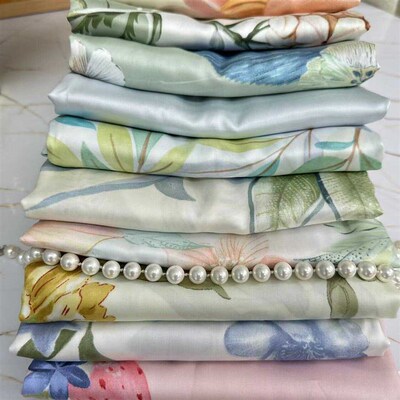 LF60支印花兰精天丝枕套夏季丝滑凉D感亲肤48x74cm床上枕头套通用