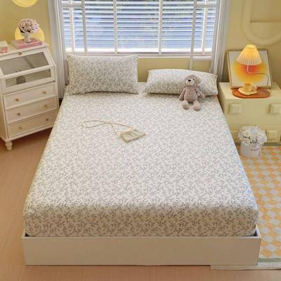 A类纯棉老粗床笠罩新10全0棉亚麻宿舍款床单人床垫RJY保护罩布三