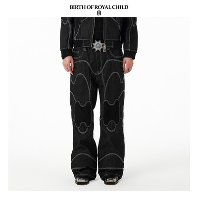 BIRTH OF ROYAL CHILD.BORC 【曾沛慈同款】解构原色原牛牛仔裤