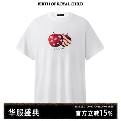 BIRTH OF ROYAL CHILD.BORC 苹果油画TEE复古印花进口supima棉