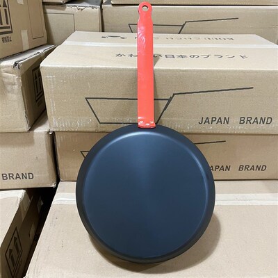 无涂层煎锅平底锅煎牛排蛋饼专业碳钢精铁锅物理不粘24cm26cm28cm