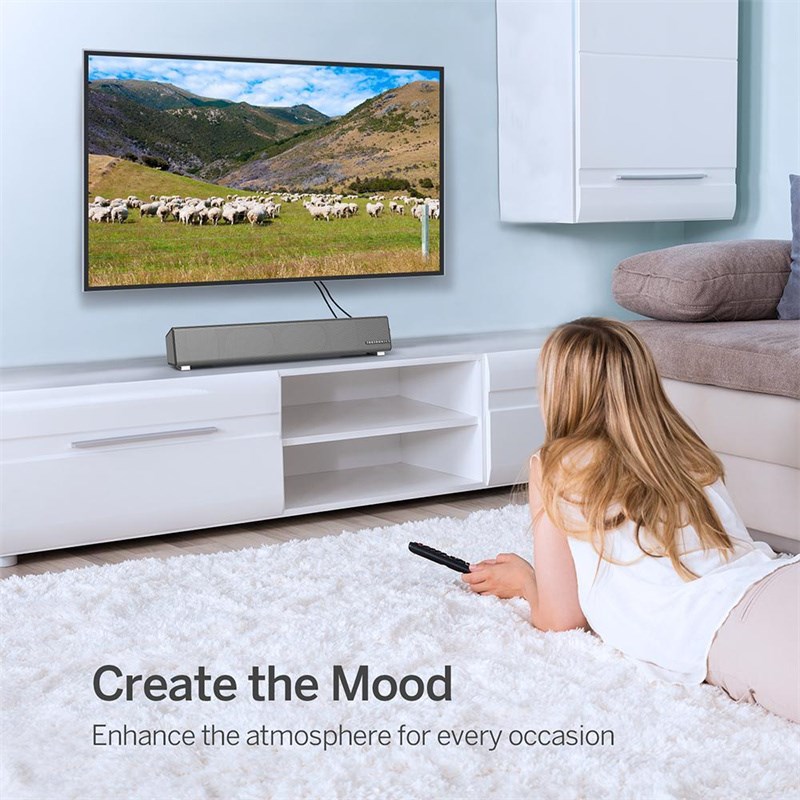 TaoTronics SK018外贸进出口长条形蓝牙桌面回音壁电脑音响箱声霸