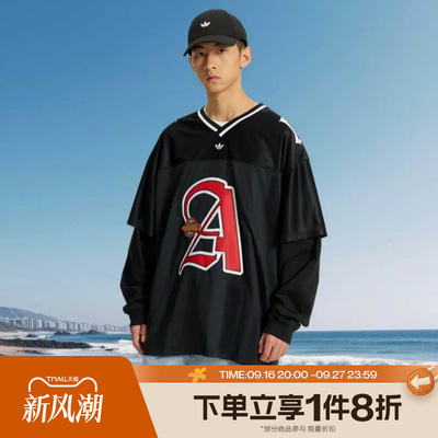 滔搏adidas阿迪达斯三叶草男子运动舒适宽松休闲长袖T恤KS5328