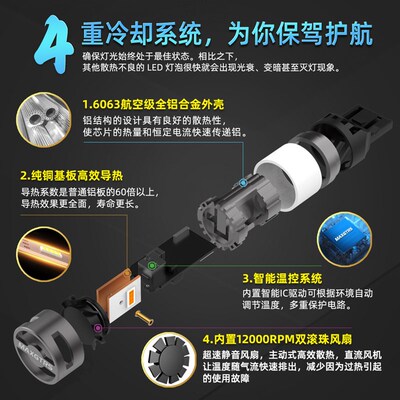 2026新款汽车LED转向灯防频闪1156歪脚PY21W T20超亮转弯双闪灯泡