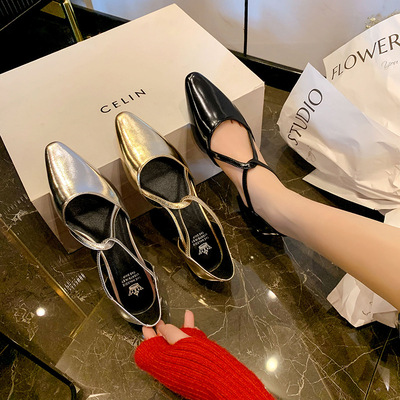 zijin家~柔柔软软~ins博主风包头中空凉鞋2023春夏款交叉绑带凉鞋