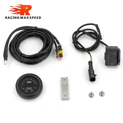 跨境汽车改装 52MM超薄圆形红光LED显示-30~35PSI真空压力仪表