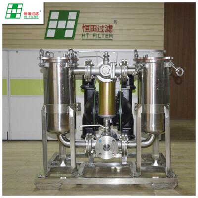 快开双联过滤设备 180T不锈钢双联 多袋式过滤器 多袋2至12