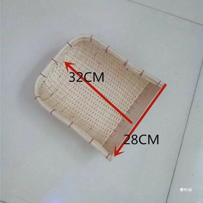 手工簸箕柳编竹编藤编单个土簸箕筲箕家用农村农用扫除簸箕赛时味