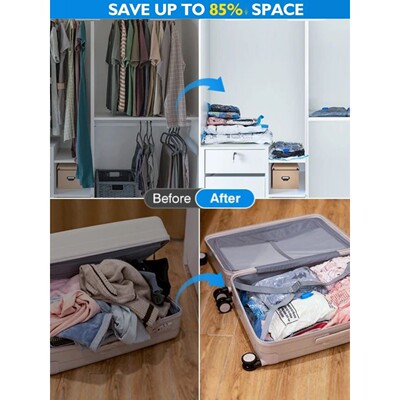 Vacuum Storage Bags 10/18Pc Space Saver Bag for Travel Cloth