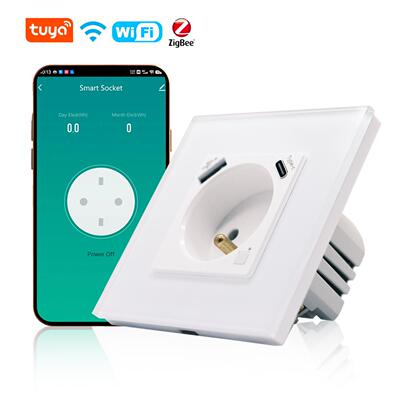 86型欧规法式插座WIFI智能Type-C