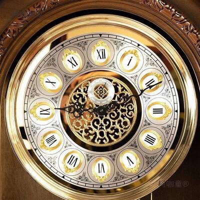 国赫姆勒机械落地客厅家太用美式座钟钟台式坐钟欧式复老古式柯咖