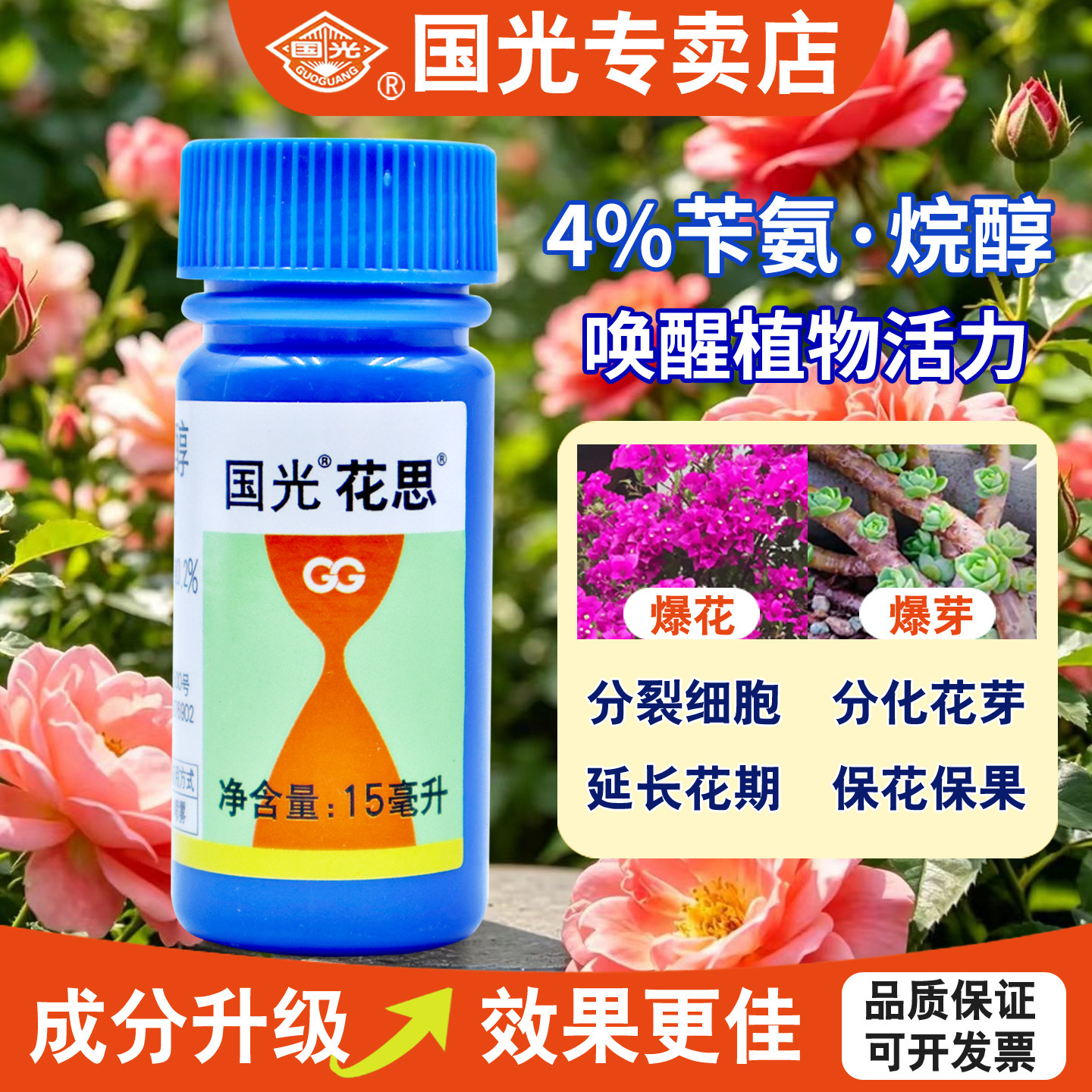 国光花思苄氨基嘌呤细胞分裂素植物生长调节剂蝴蝶兰花多肉催芽液