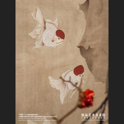 新式代鱼挂画画现中古风寓意好客厅玄中关温馨摆过VLJ道两联装饰
