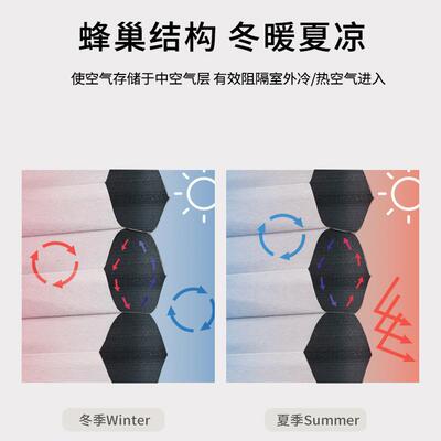 风琴帘半16322光卧室阳光房智语能音电动百叶窗蜂巢帘帘全遮光蜂