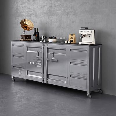 工业风集装箱酒吧餐边柜厅OBK酒备餐柜茶水储柜店大厅物柜餐收纳