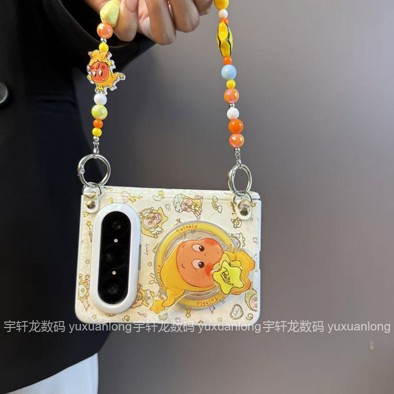 【壳膜一体】适用华为puarxmax手机壳星星人卡通磁吸支架折叠屏斜挎手提全包puarxmax典藏版带支架