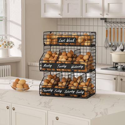 三层可叠线收SNJ-JD02纳篮配堆隔器和标签可分离分鸡蛋用于收新鲜