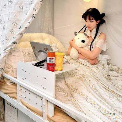 宿舍叠床桌空上铺侧上边床边可折简约学生悬用书桌下铺懒985人小
