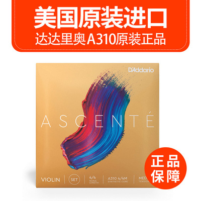 达达里奥 Ascente 小提琴套弦 A310 4/4 3/4 1/2 M 中等张力
