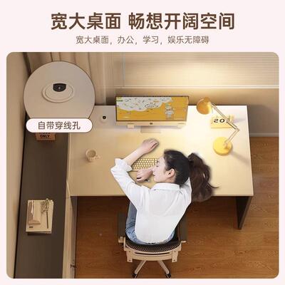 明用峥家具厂脑桌台转角书桌式DNZ02920书架一体家墙角简约学电生